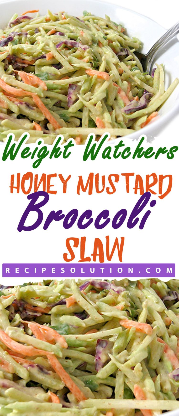 Super Low Calorie Honey Mustard Broccoli Slaw - Pioneer COOKERY