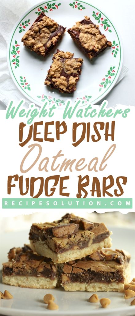 WEIGHT WATCHERS DEEP DISH OATMEAL FUDGE BARS - Pioneer COOKERY